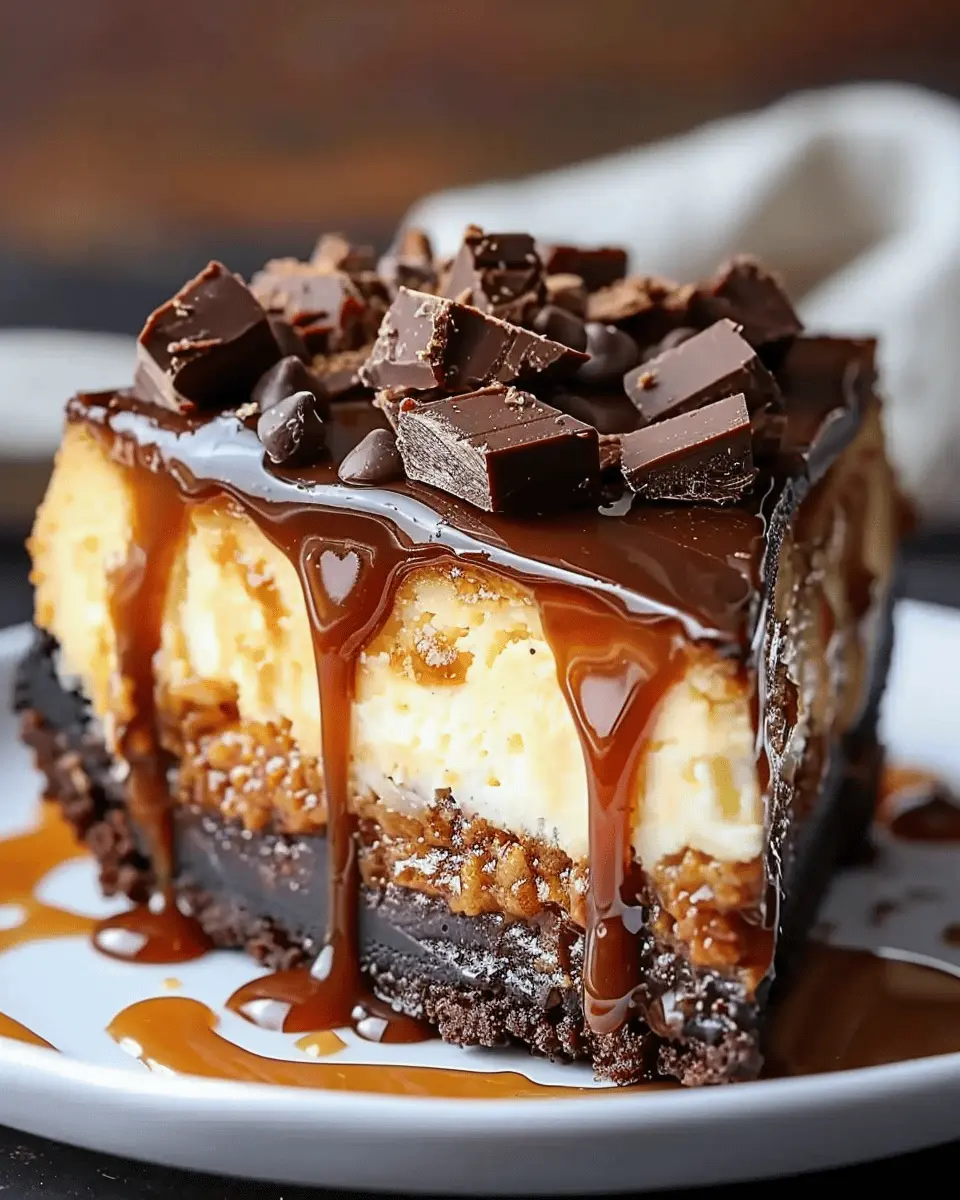caramel brownie cheesecake